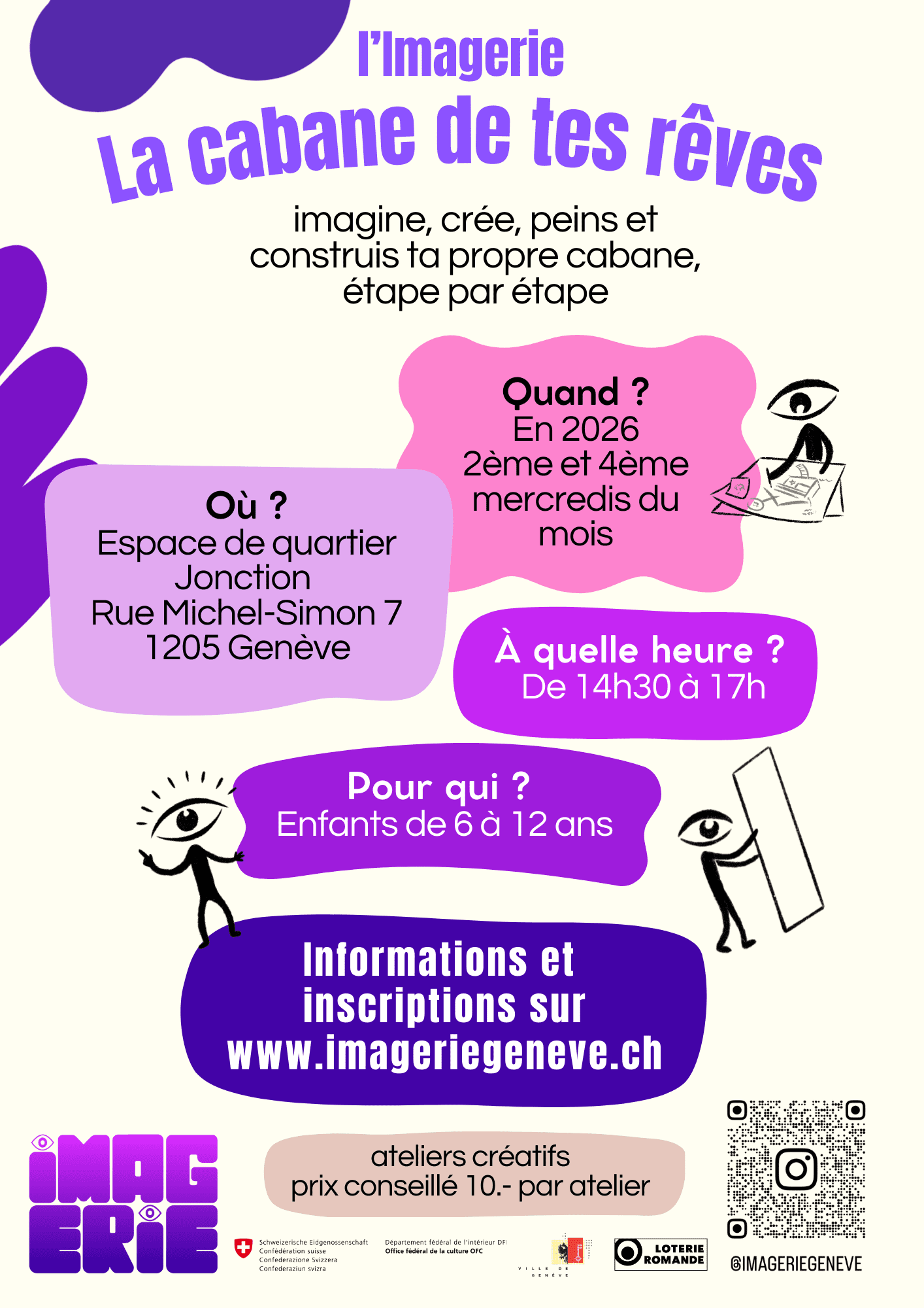 La Cabane de tes rêves, ateliers créatifs pour enfants - Color My Geneva